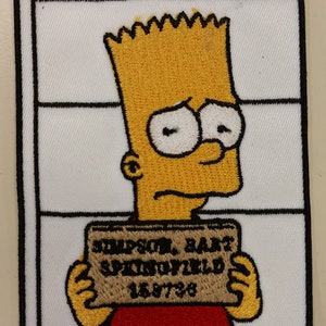 Cartoon Bad Boy Mugshot Patch, Embroidered Cartoon Favorite Patch, Iron ...
