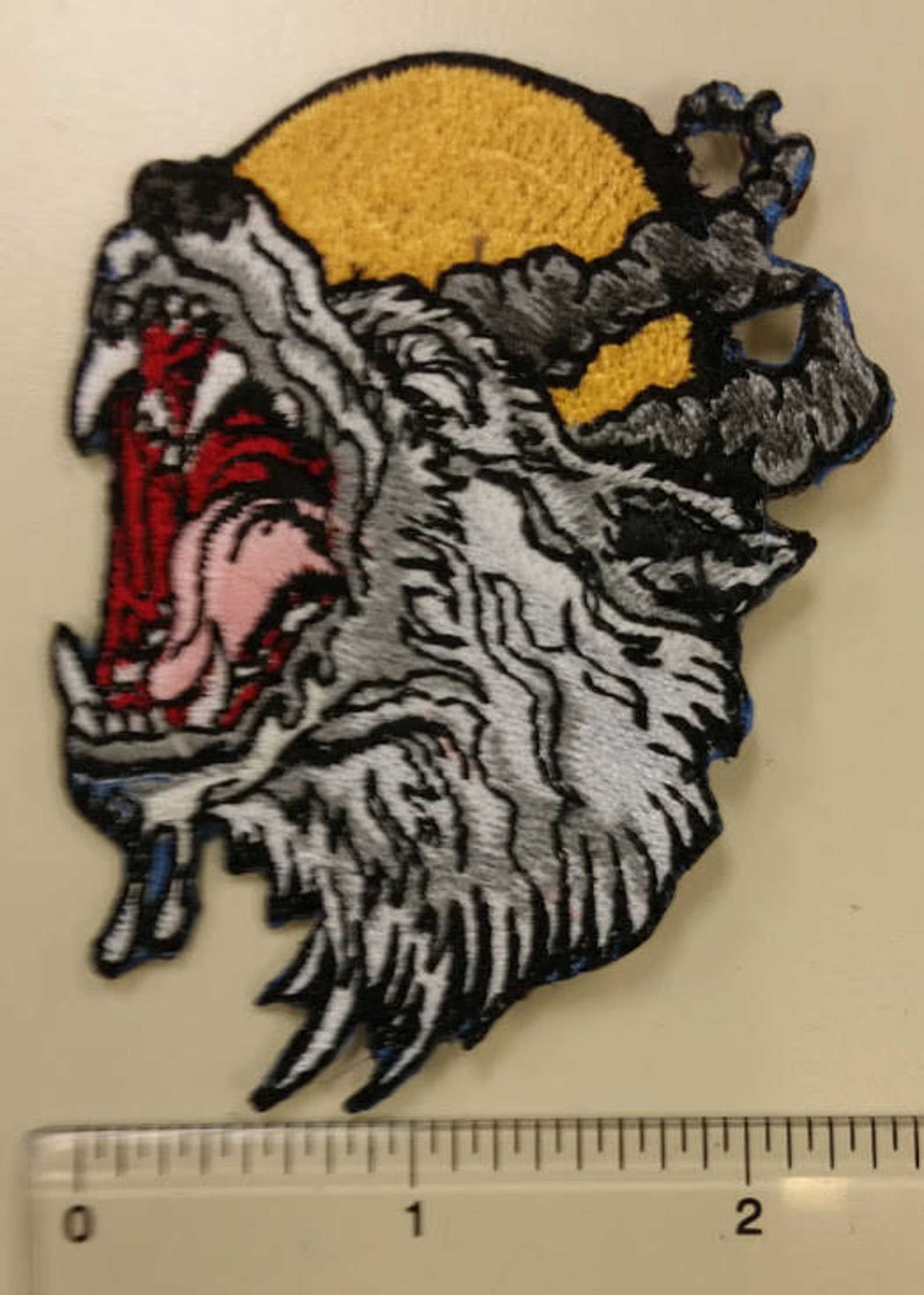 Howl at the Moon Wolf Patch, Embroidered Wolf Patch, Moon Patch, Werewolf Patch, Growling Wolf ...