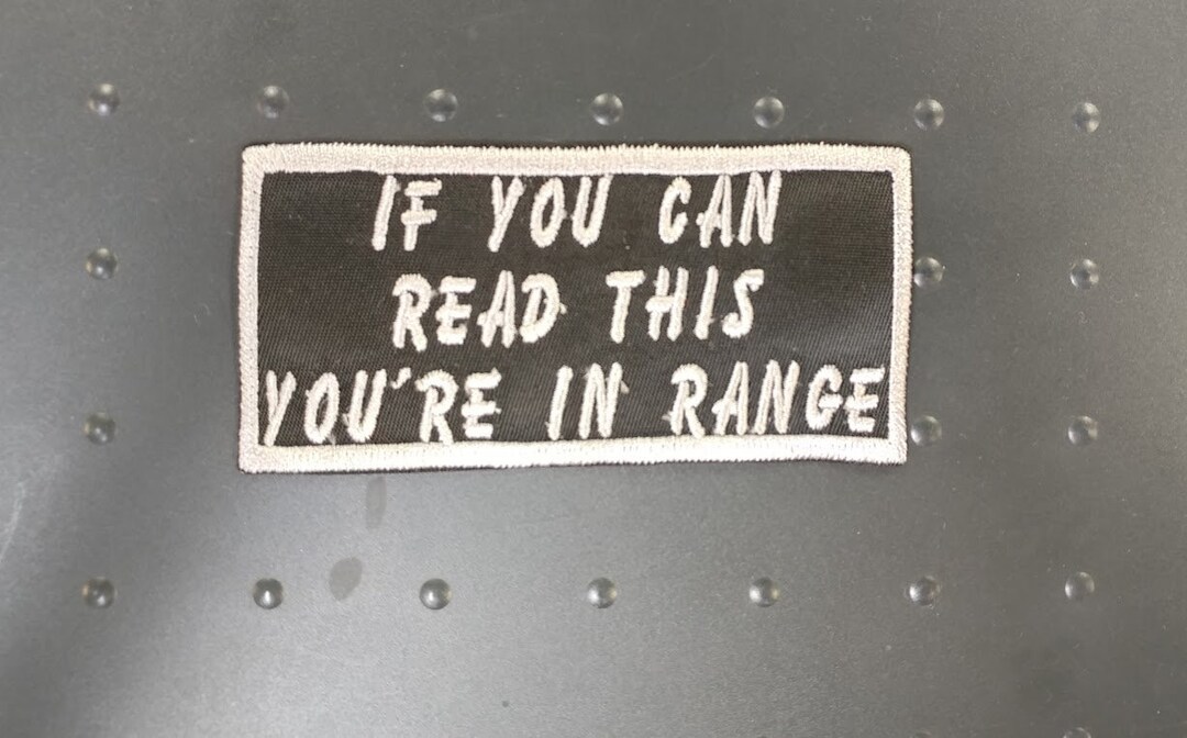 If You Can Read This Motorcycle Tag Patch, Iron on Patch, Embroidered ...