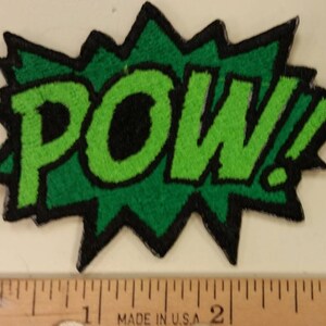 Comic Book Inspired Embroidered Iron on Patch, Pow! Embroidered Patch ...
