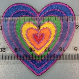 Rainbow Heart Embroidered Patch, Small Iron on Rainbow Heart Patch - Etsy