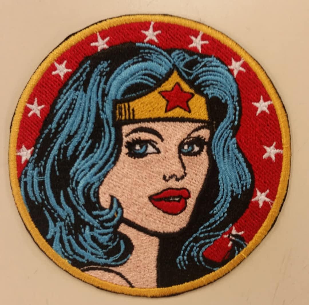 Female Superhero Embroidered Patch Wonder Hero Iron on Patch - Etsy
