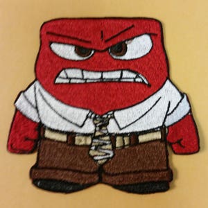 Cartoon Character Angry Patch, Cute Anger Embroidered Patch, Iron on ...
