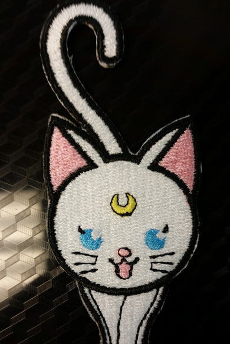 Anime Cat Embroidered Patch Guardian Cat Iron on Patch - Etsy