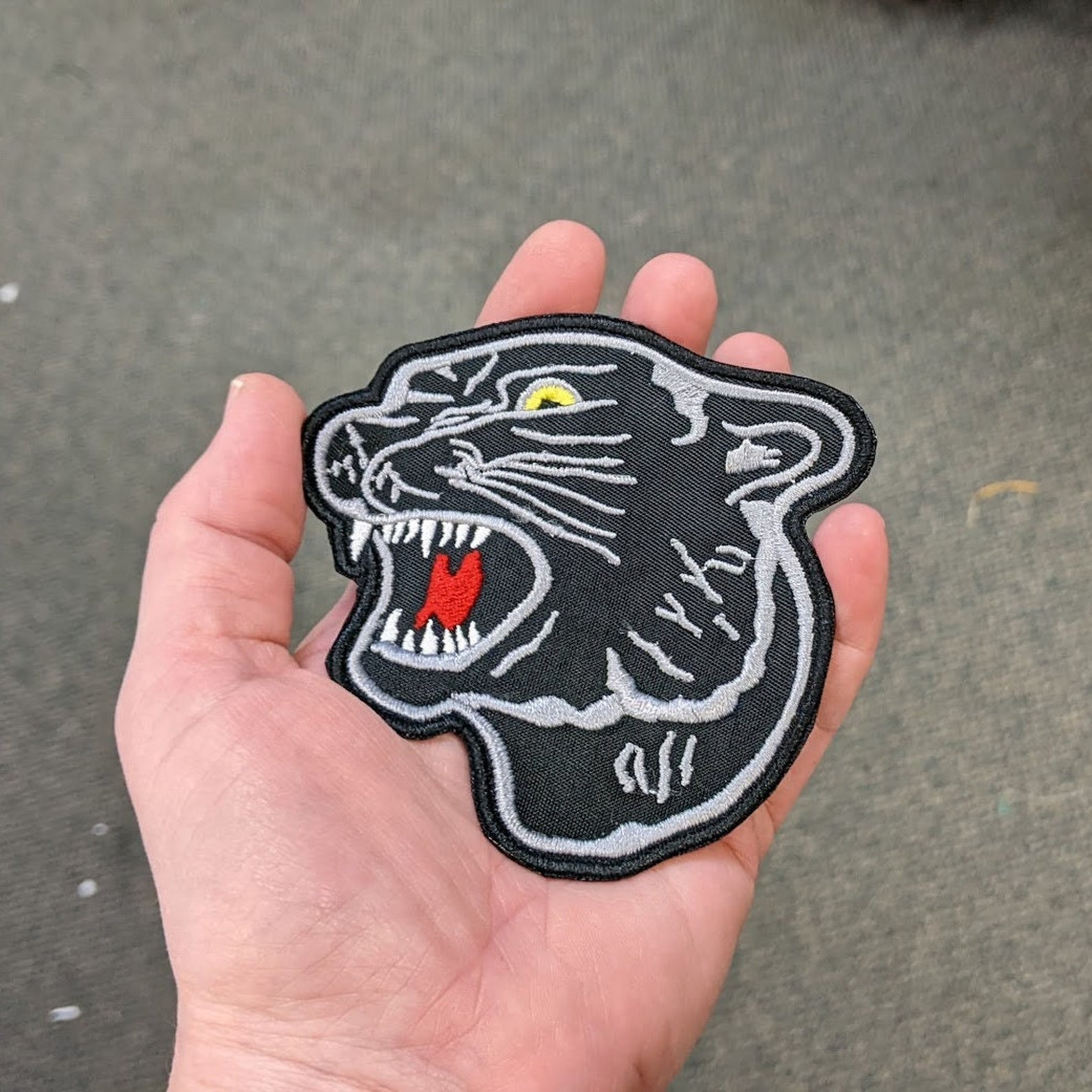 Panther Head Embroidered Patch - Etsy
