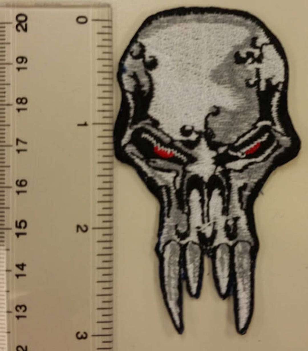 Vampire Skull Embroidered Patch, Skull Iron on Patch - Etsy