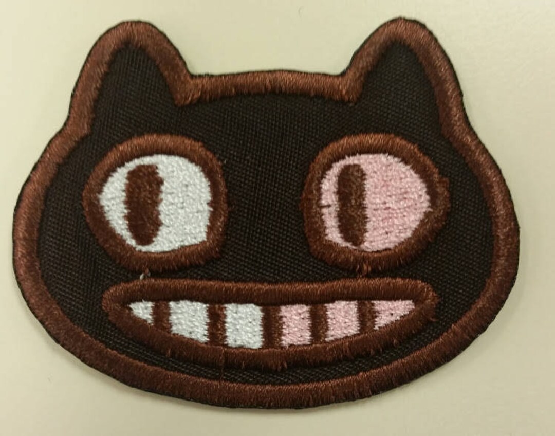 Cartoon Cat Embroidered Patch With Iron on Backing, Cookie Character ...