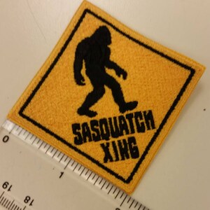 Sasquatch Crossing Embroidered Patch, Bigfoot Iron on Patch, Urban ...