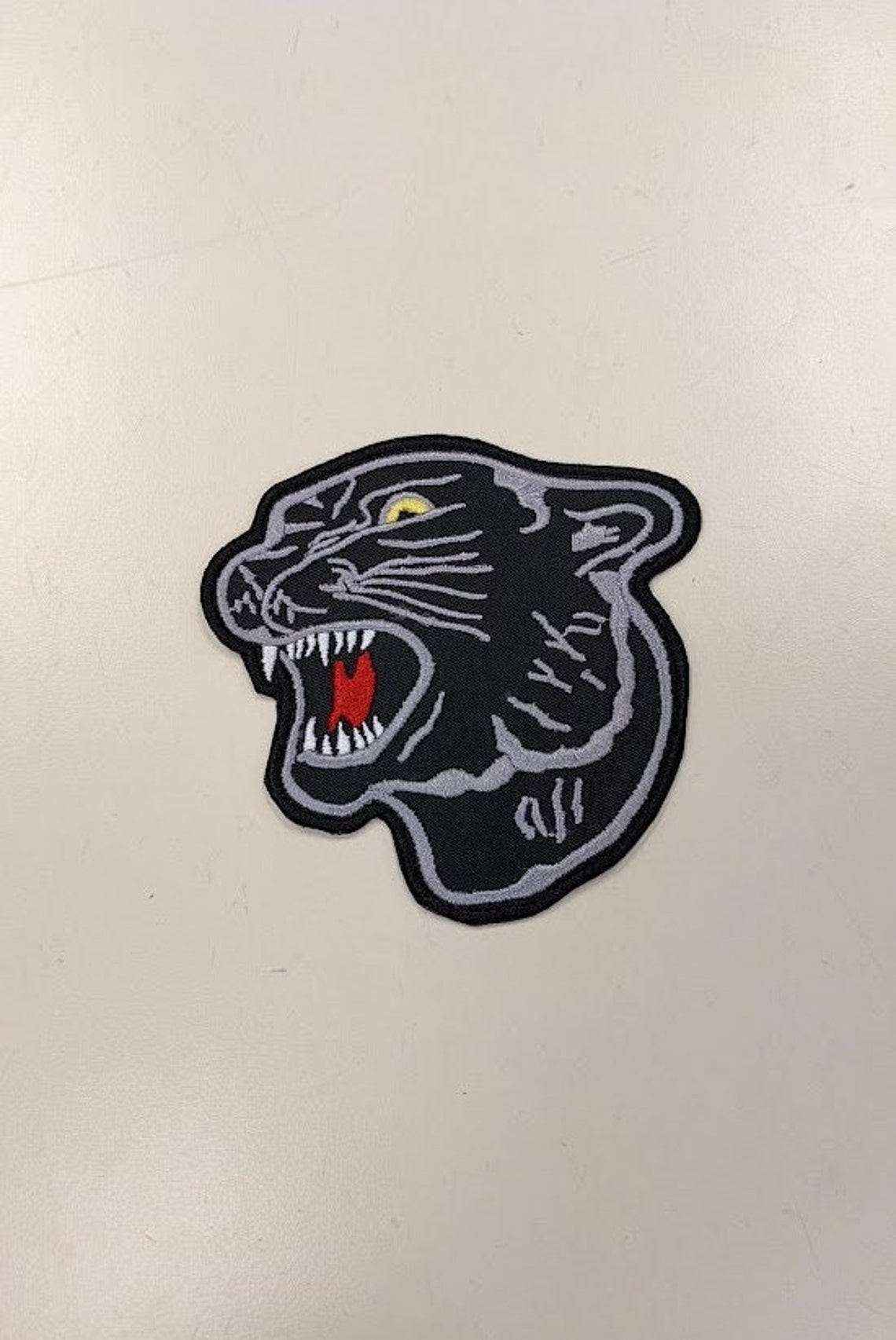 Panther Head Embroidered Patch - Etsy