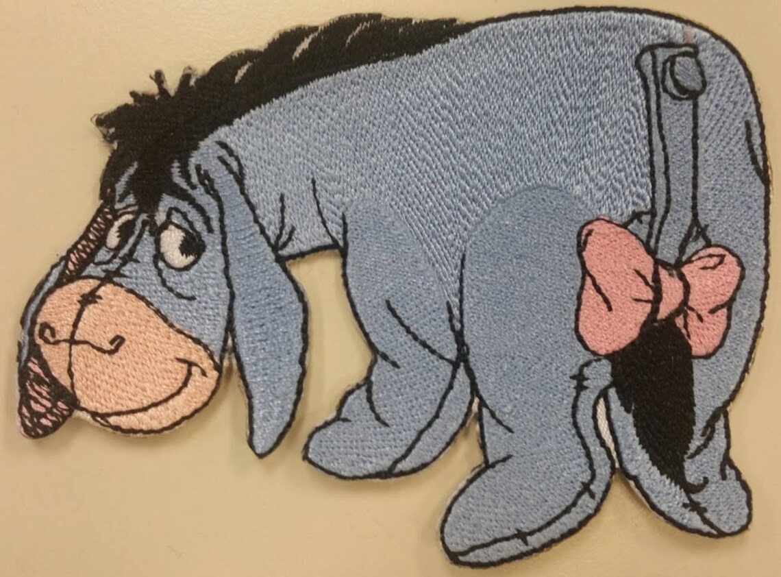Cartoon Donkey Embroidered Patch, Donkey Character Iron on Patch ...