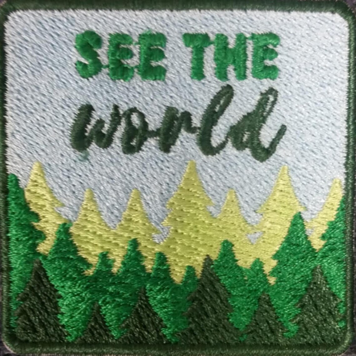 Adventure Embroidered Patch, Outdoor Living Patch, See the World Iron ...