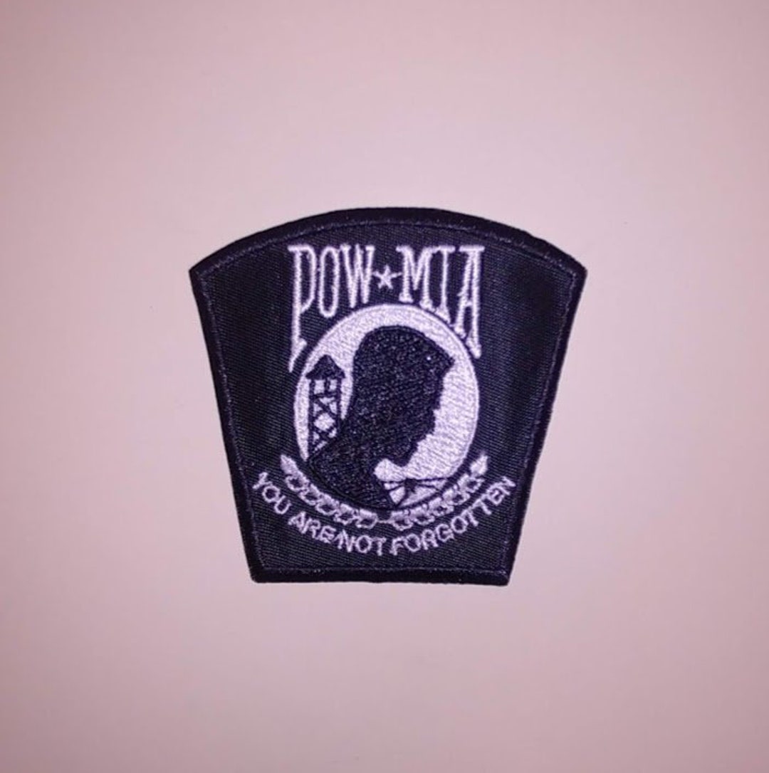 POW Embroidered Patch, Iron on Remembrance Vet Patch - Etsy
