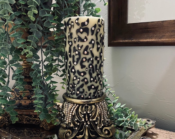 3 X 6 Leopard Candle - Etsy