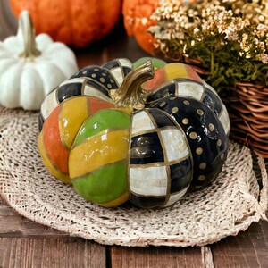 LARGE Whimsical Fall and Holiday Hand Painted Pumpkin - Etsy