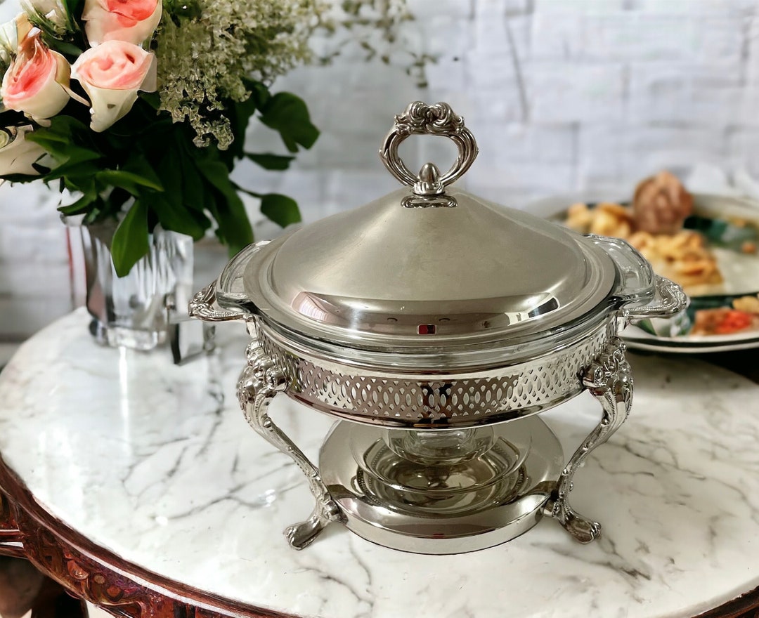 Vintage 2 Qt. Round Silver Plate Studio Silversmiths Covered Casserole ...