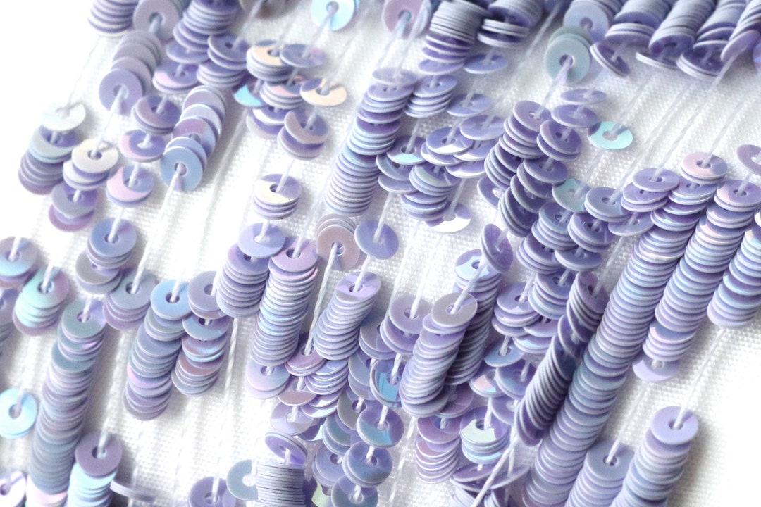 Light Purple Oriental 3 Mm Sequins No 5025, Strung Sequins, LM France ...