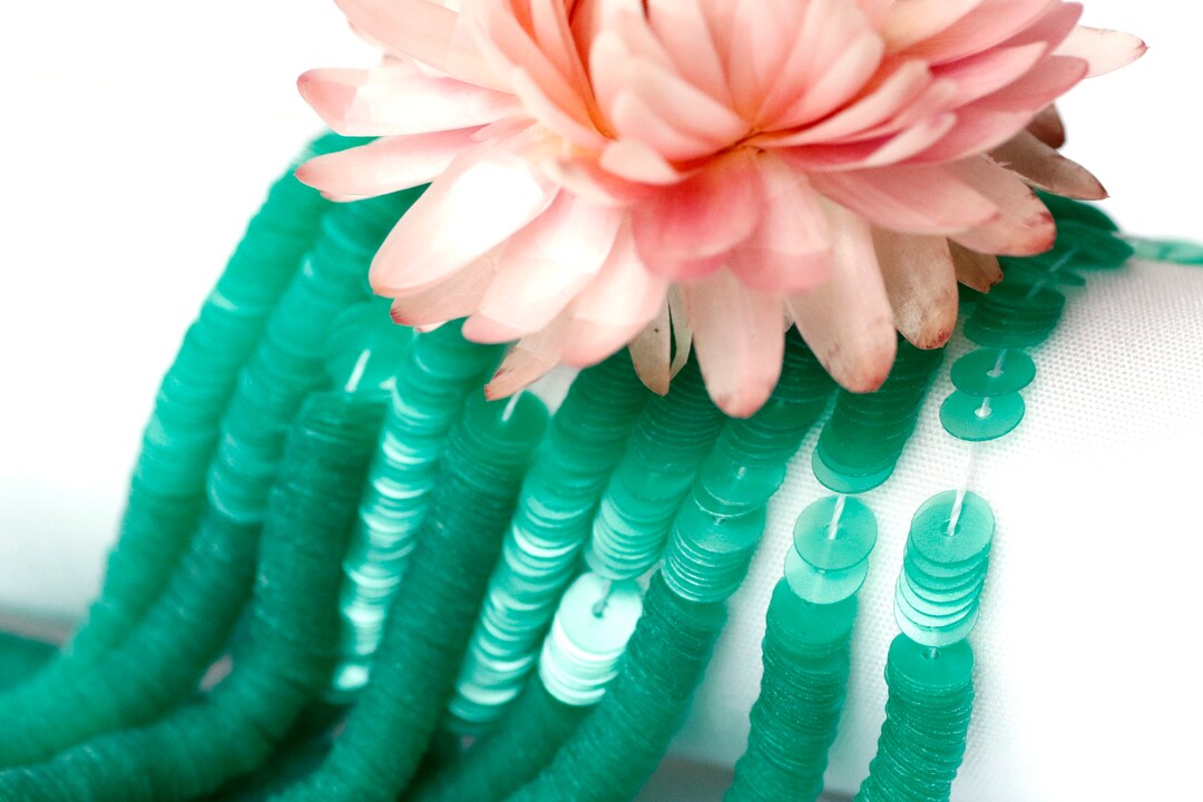 Light Green 4 Mm Mother of Pearl Effect Sequin LM Nacro69, French ...