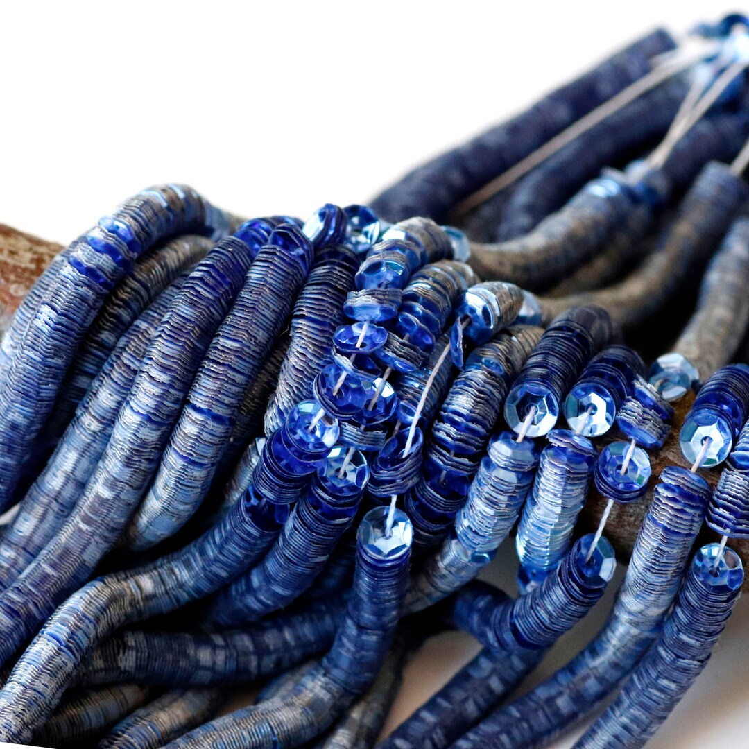 Blue Metallic French Cup Sequins, 4 Mm Sequins, Quality Cuvettes ...