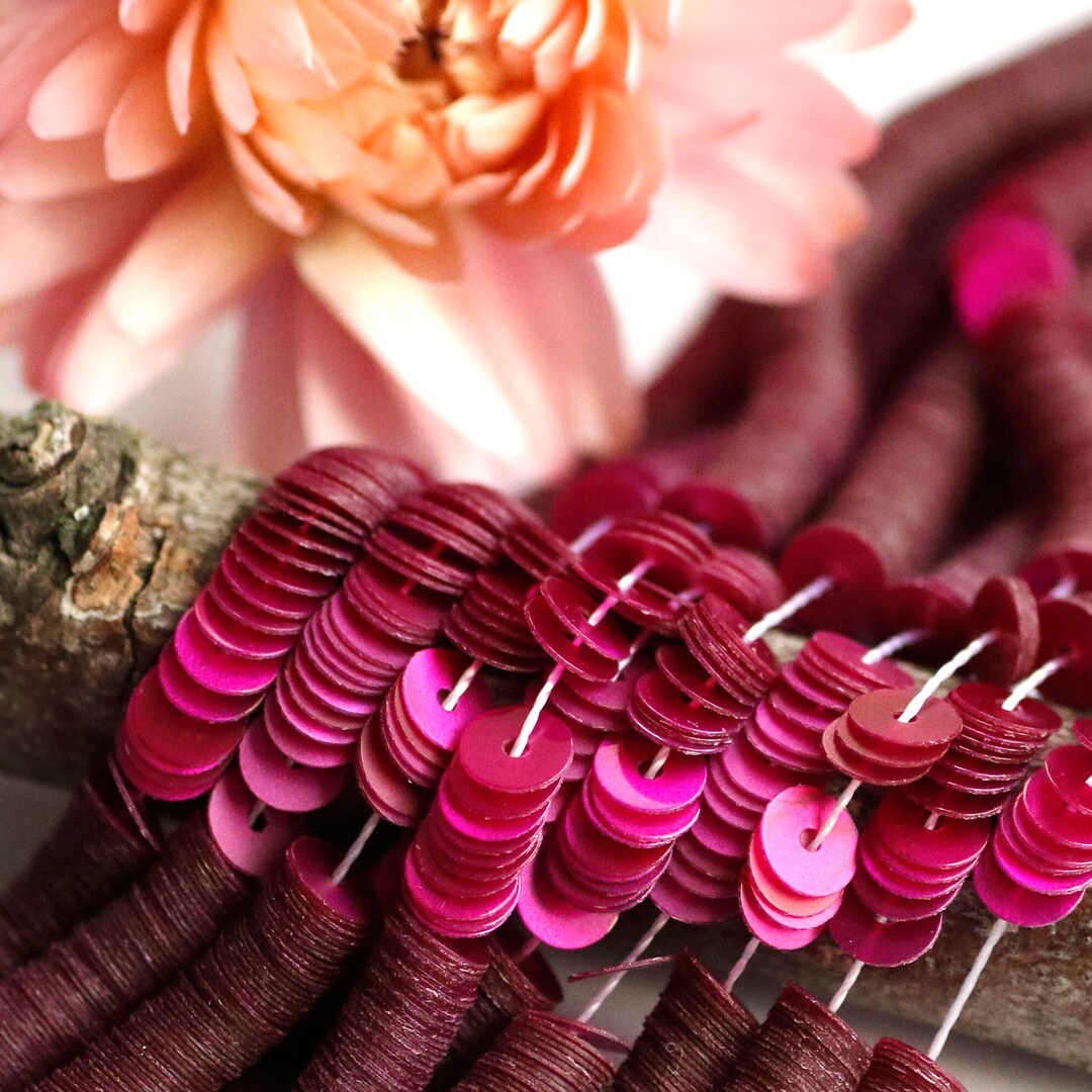 Dark Pink Special Mother of Pearl Finish 4 Mm Sequin LM Nacro52 ...