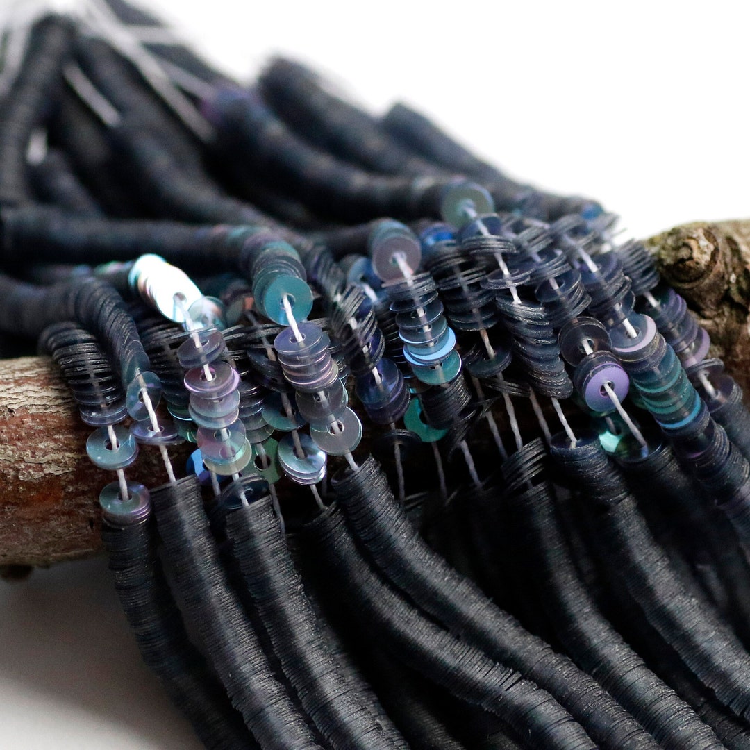 Dark Gray Iridescent 3 Mm Flat Sequin, French Premium Quality Sequin LM ...