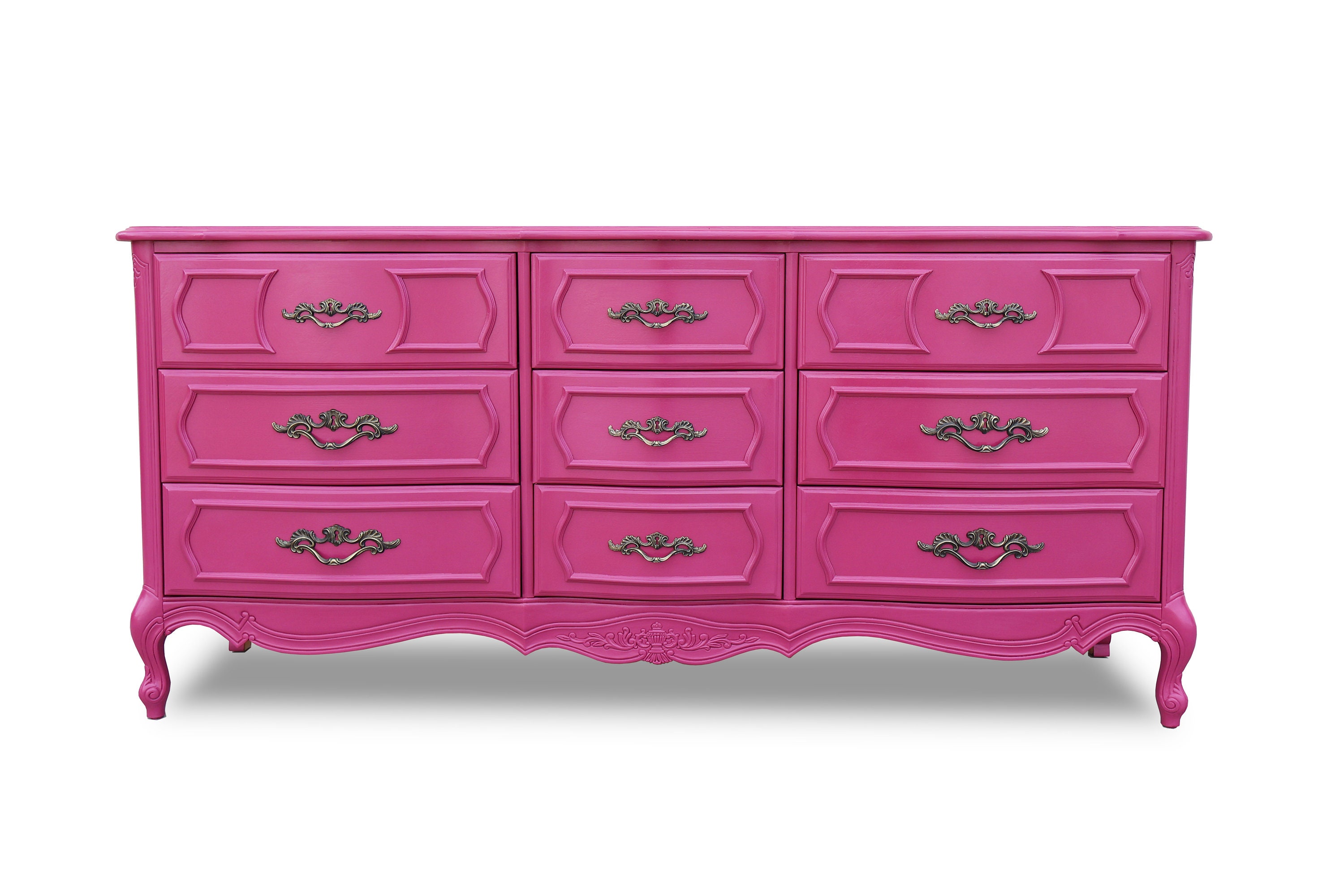 Available, Free Shipping: French Provincial Hot Pink Dresser, Chest of ...