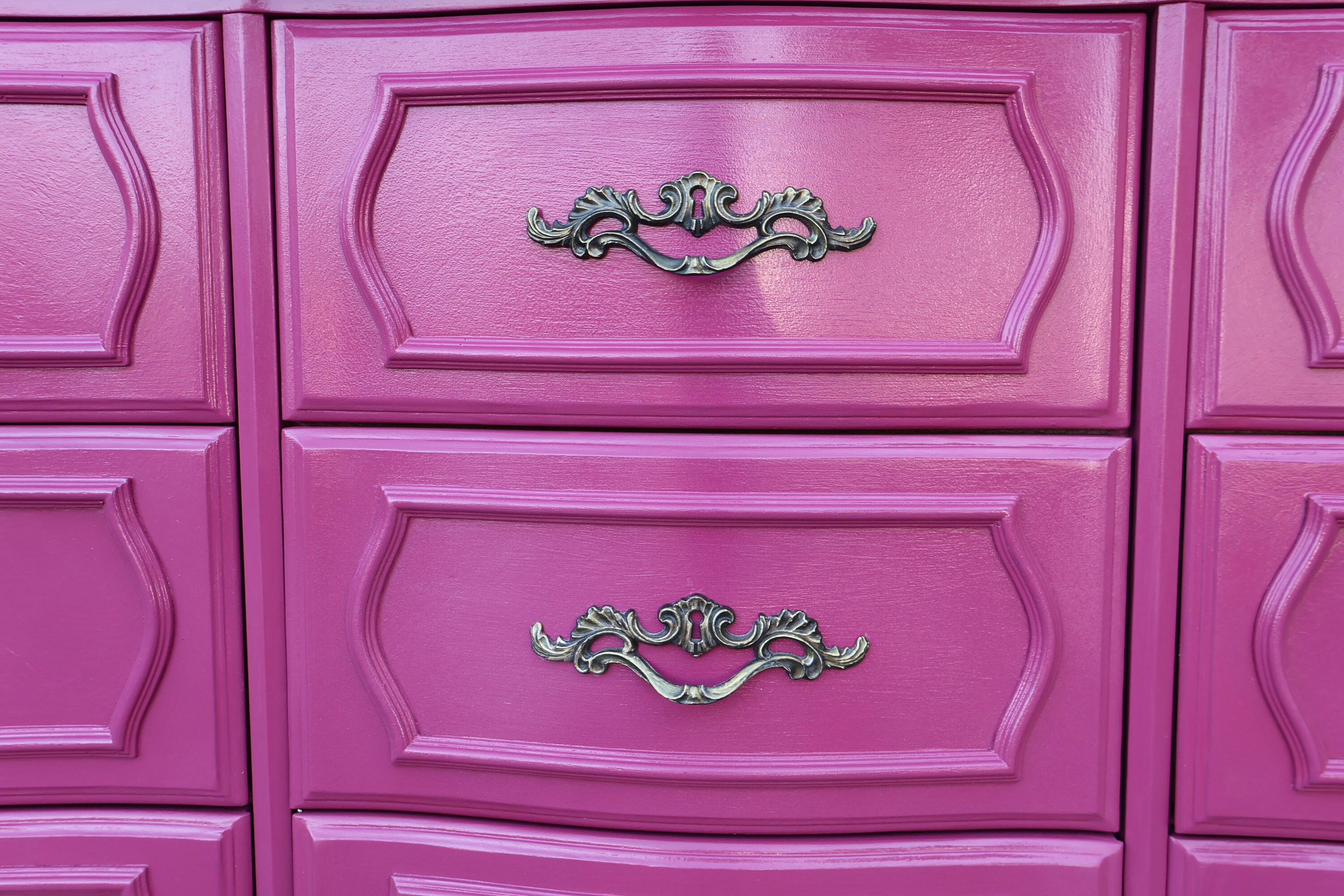 Available, Free Shipping: French Provincial Hot Pink Dresser, Chest of ...