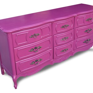 Available, Free Shipping: French Provincial Hot Pink Dresser, Chest of ...