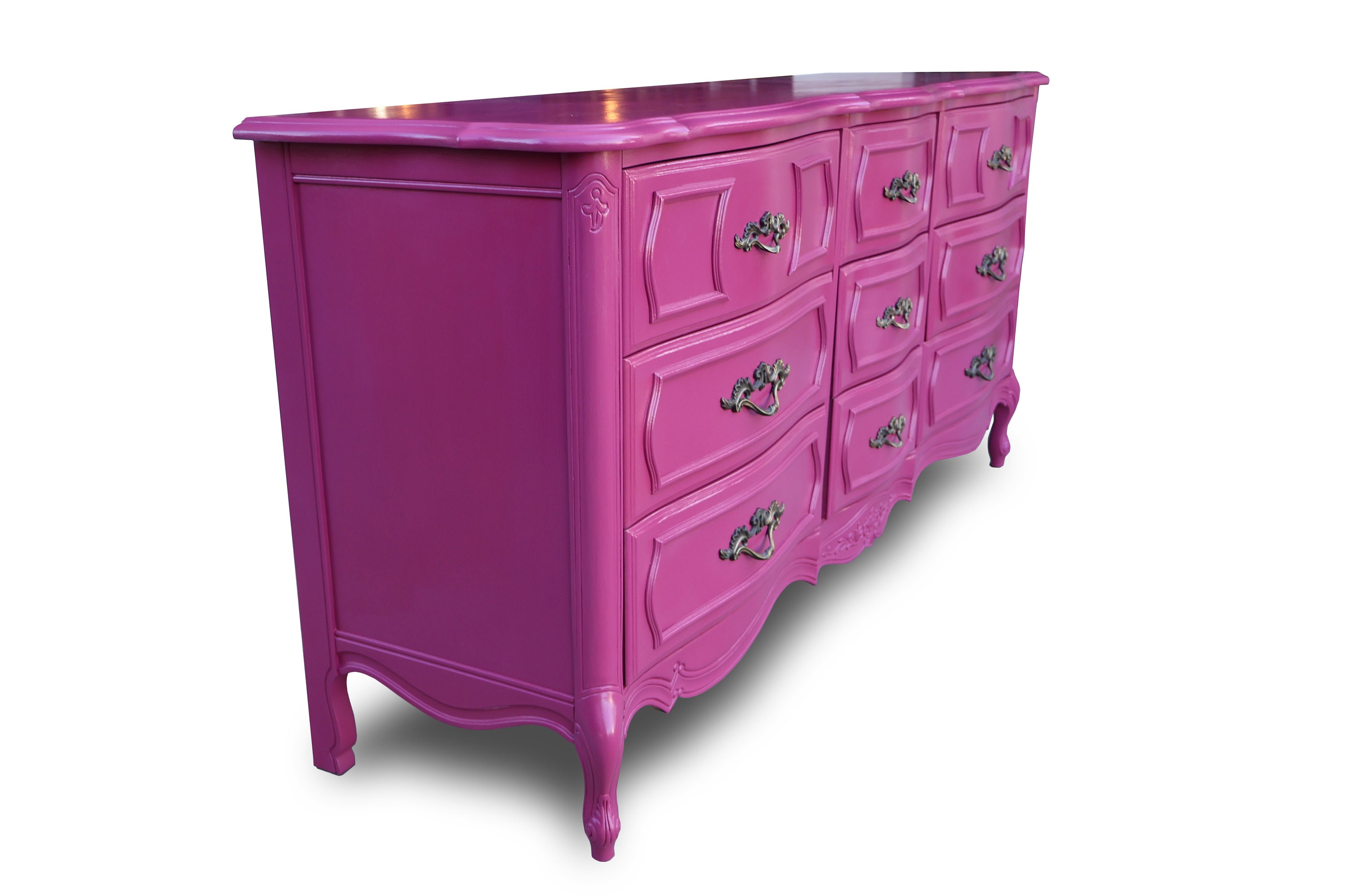 Available, Free Shipping: French Provincial Hot Pink Dresser, Chest of ...