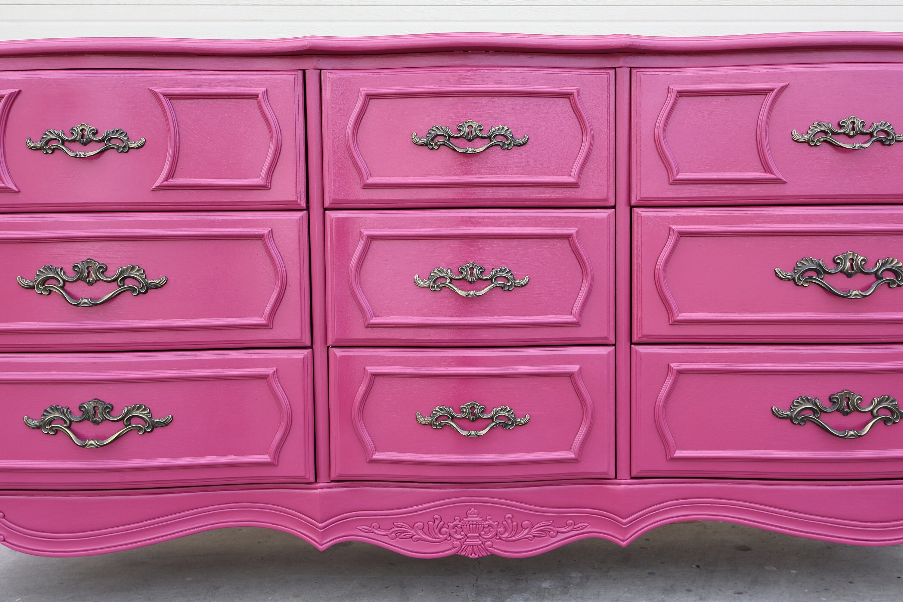 Available, Free Shipping: French Provincial Hot Pink Dresser, Chest of ...