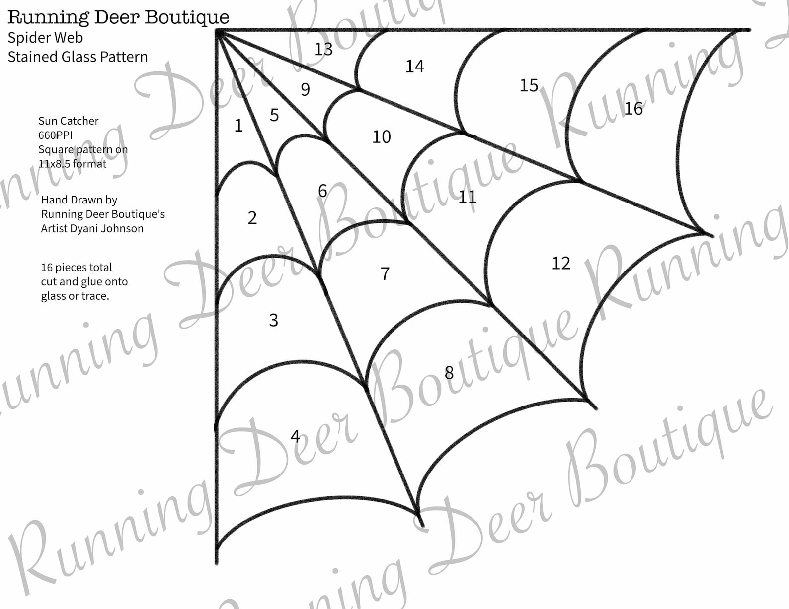 Spider Web Stained Glass Pattern - Etsy