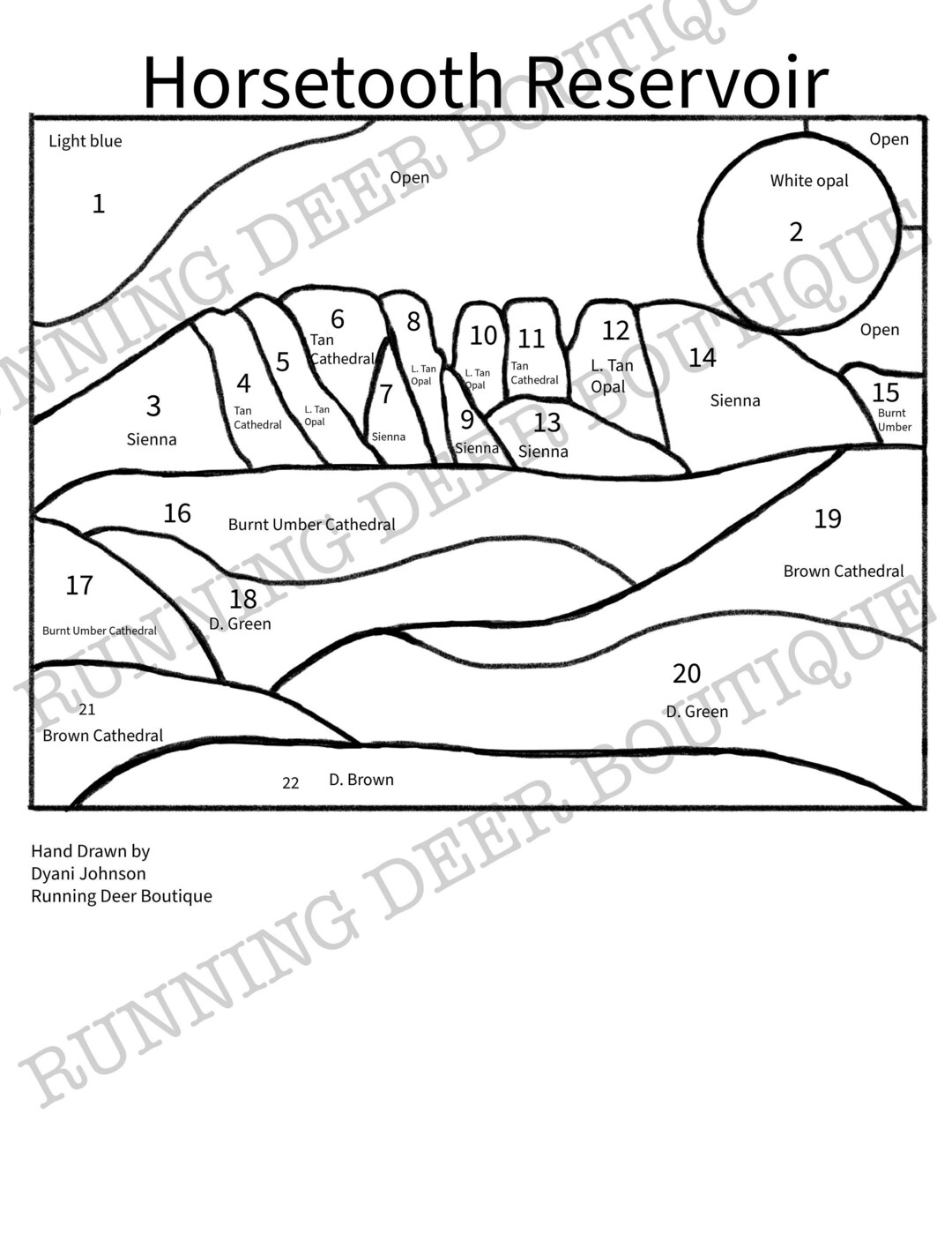 Horsetooth Res Stained Glass Pattern - Etsy