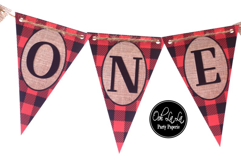 MADE TO ORDER Lumberjack Buffalo Plaid and Burlap Banner - Etsy