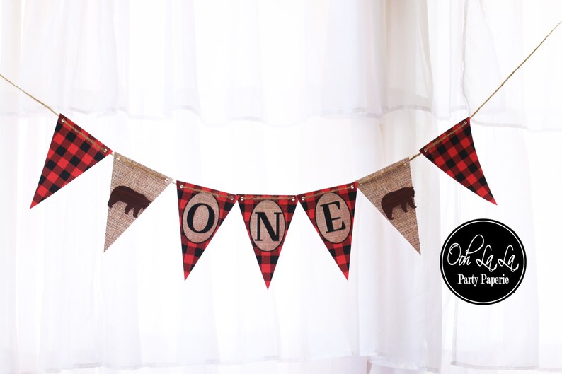 MADE TO ORDER Lumberjack Buffalo Plaid and Burlap Banner - Etsy
