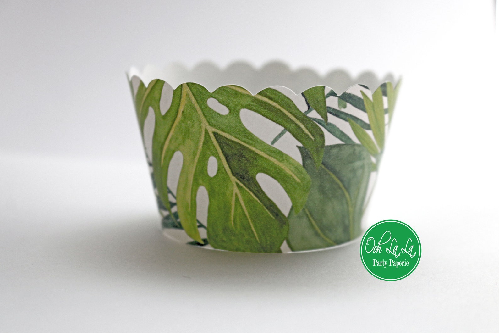 MADE TO ORDER Tropical Leaves Cupcake Wrappers Set of 12 - Etsy