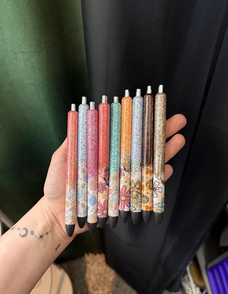 Custom Glitter Pen, Personalized Glitter Ink Joy Pen, Refillable ...