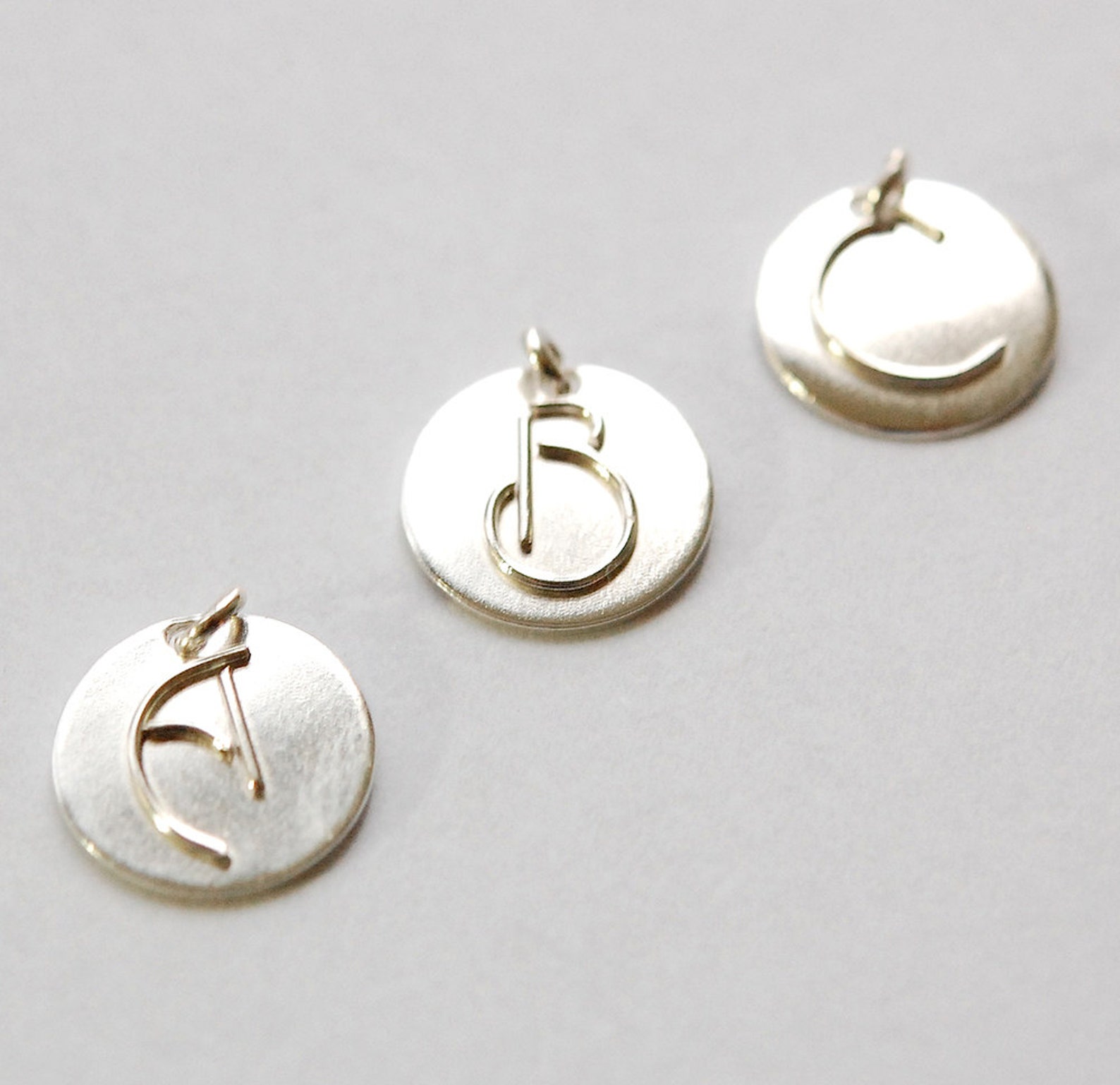 Personalized Individual Silver Initial Letter Charm in - Etsy