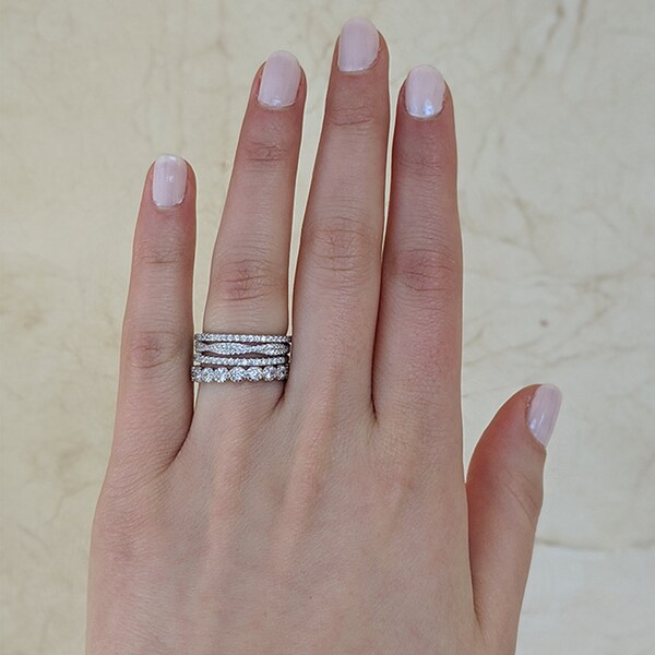 White Gold Stacking - Etsy