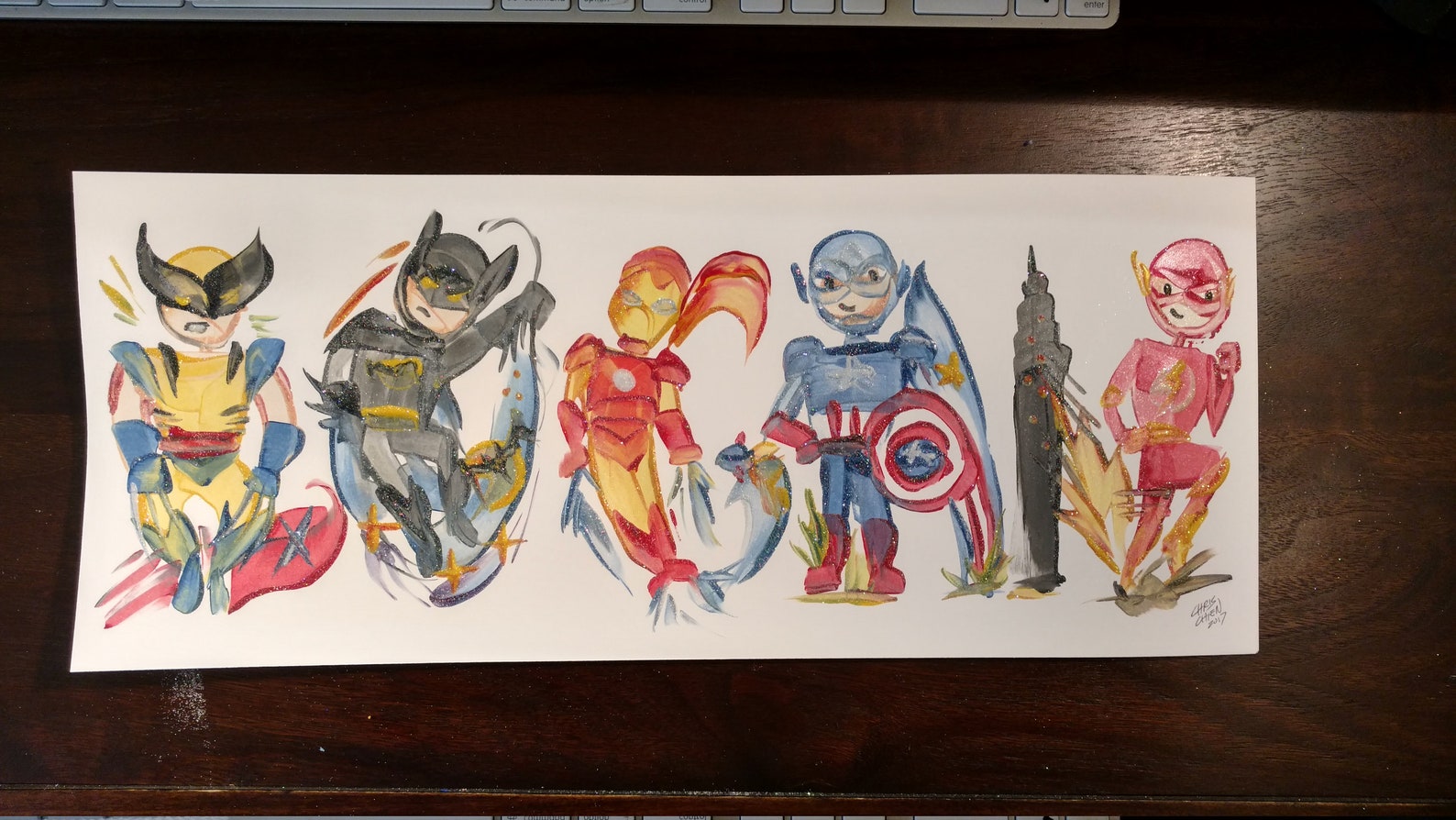 Custom Marvel Name Painting Disney name art letter Disney | Etsy
