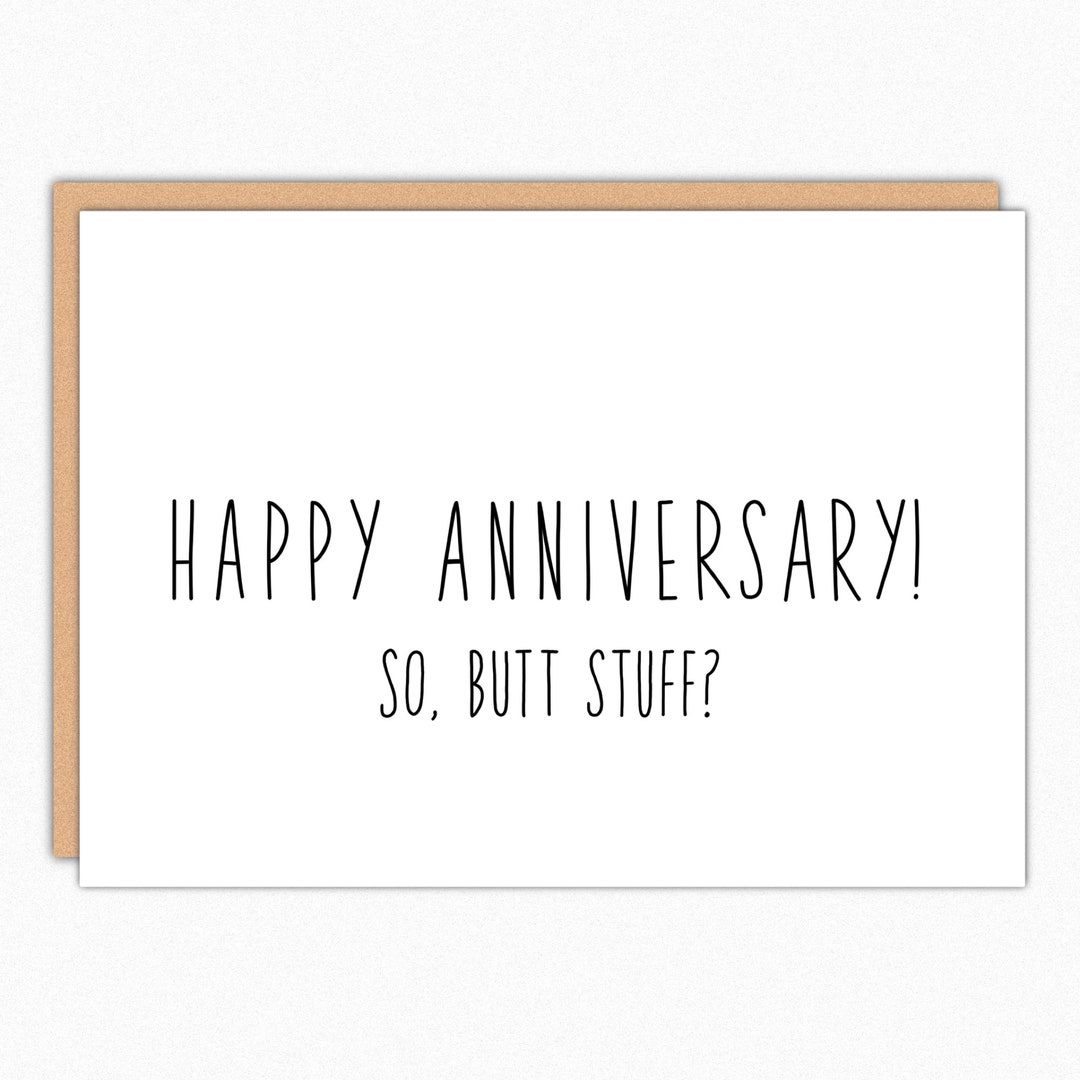 Anniversary Anal Sex Card. Suggestive Card. Kinky Anniversary Card ...