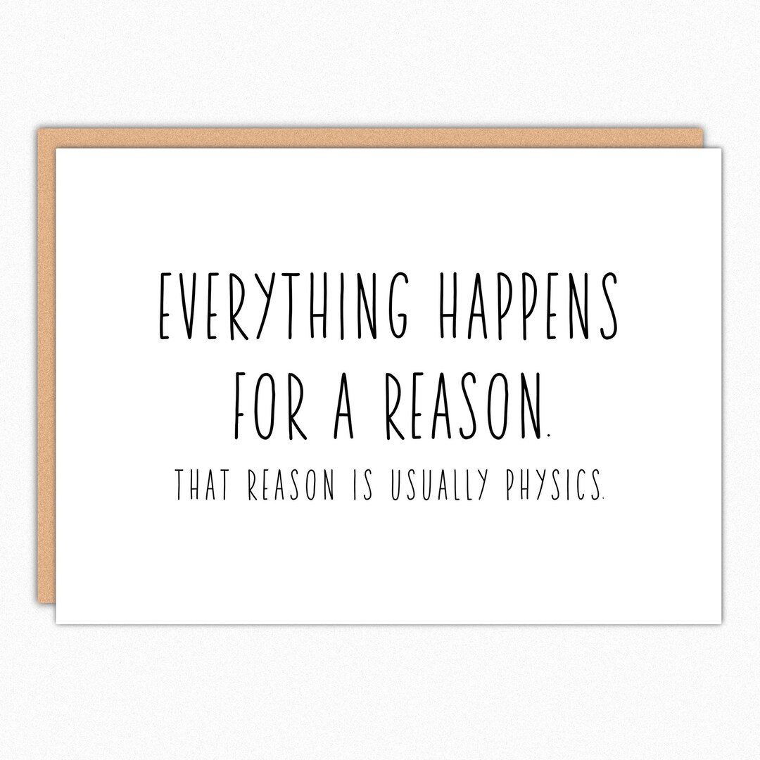 Funny Physics Birthday Card: Engineer, Scientist, Geek - Etsy