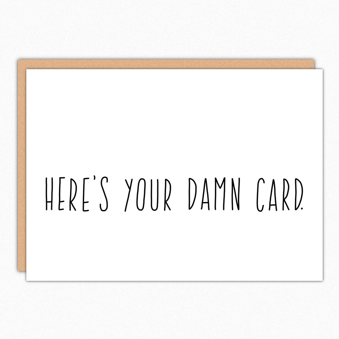 Sarcastic Birthday Card. Rude Card. Funny Valentine's Day Card for ...