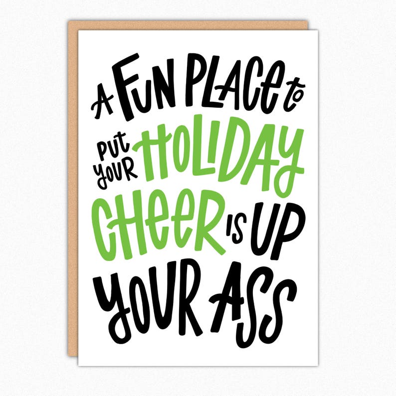 Funny Christmas Card. Funny Holiday Card. Grumpy Christmas. - Etsy