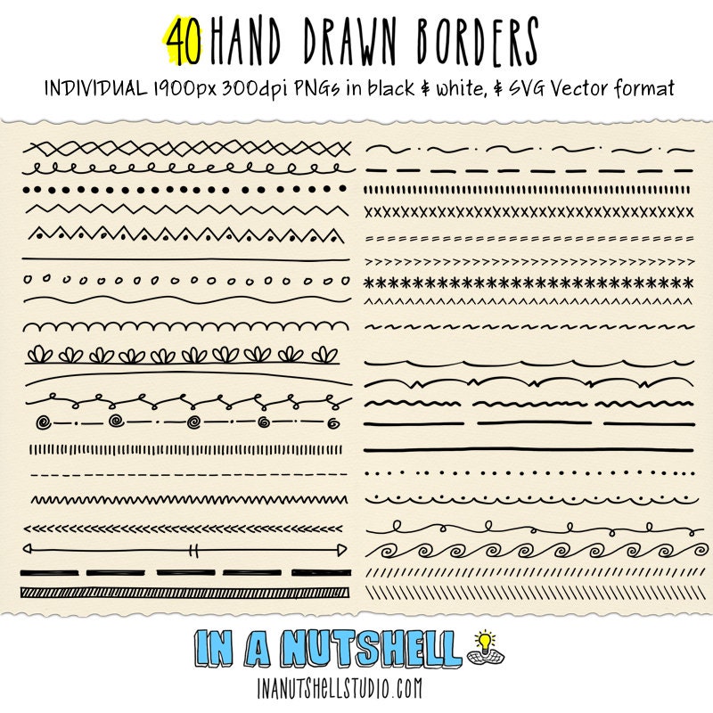 Hand Drawn Border - Etsy