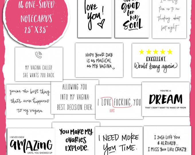 14 Little Mini Love Notes & Envelopes. Sexy Love Notes. Naughty Love ...