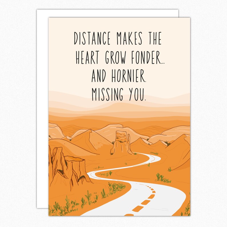 Long Distance Card. Missing You Card For Boyfriend Girlfriend | Etsy