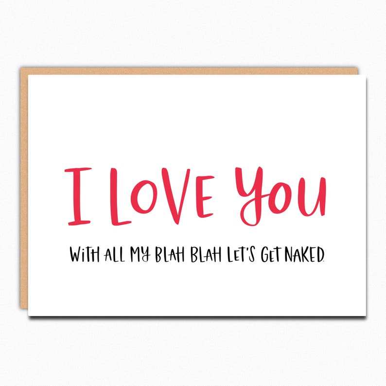 Naughty Valentines Day Card Funny Love Card Funny Etsy