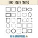 Hand Drawn Doodle Frames. Doodle Borders. Scrapbook Frames. Instant ...