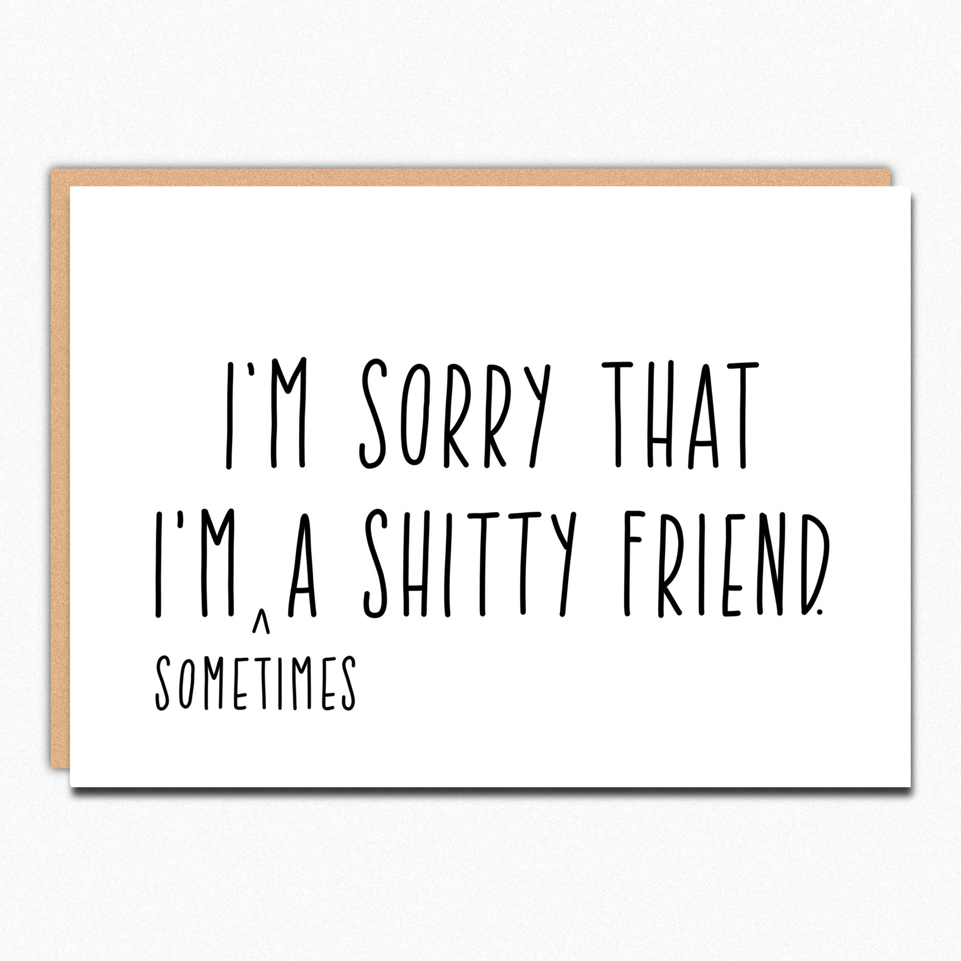 Im Sorry. Funny Apology Card. Funny Sorry Card. Im Sorry Card. | Etsy