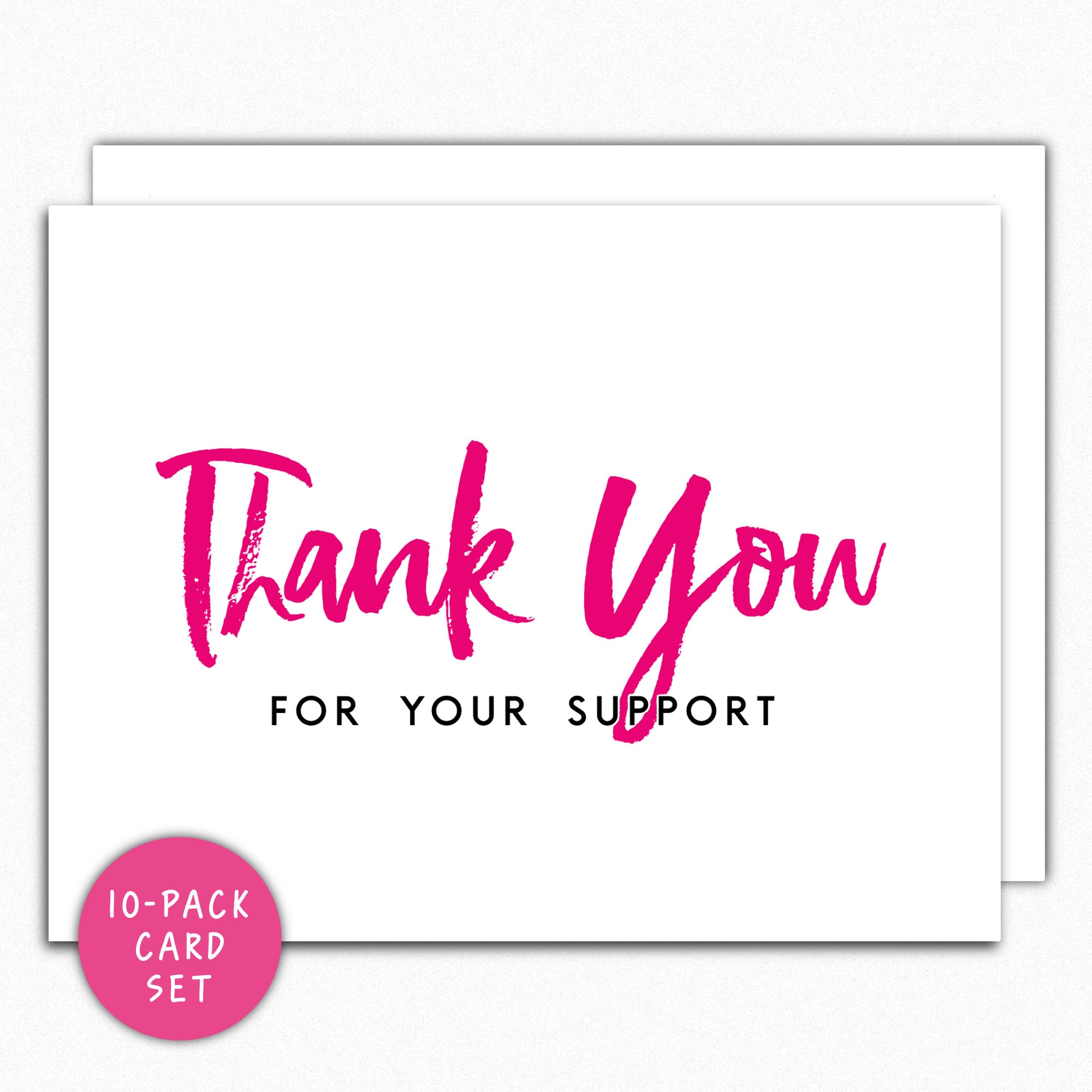Thank You For Your Support Cards