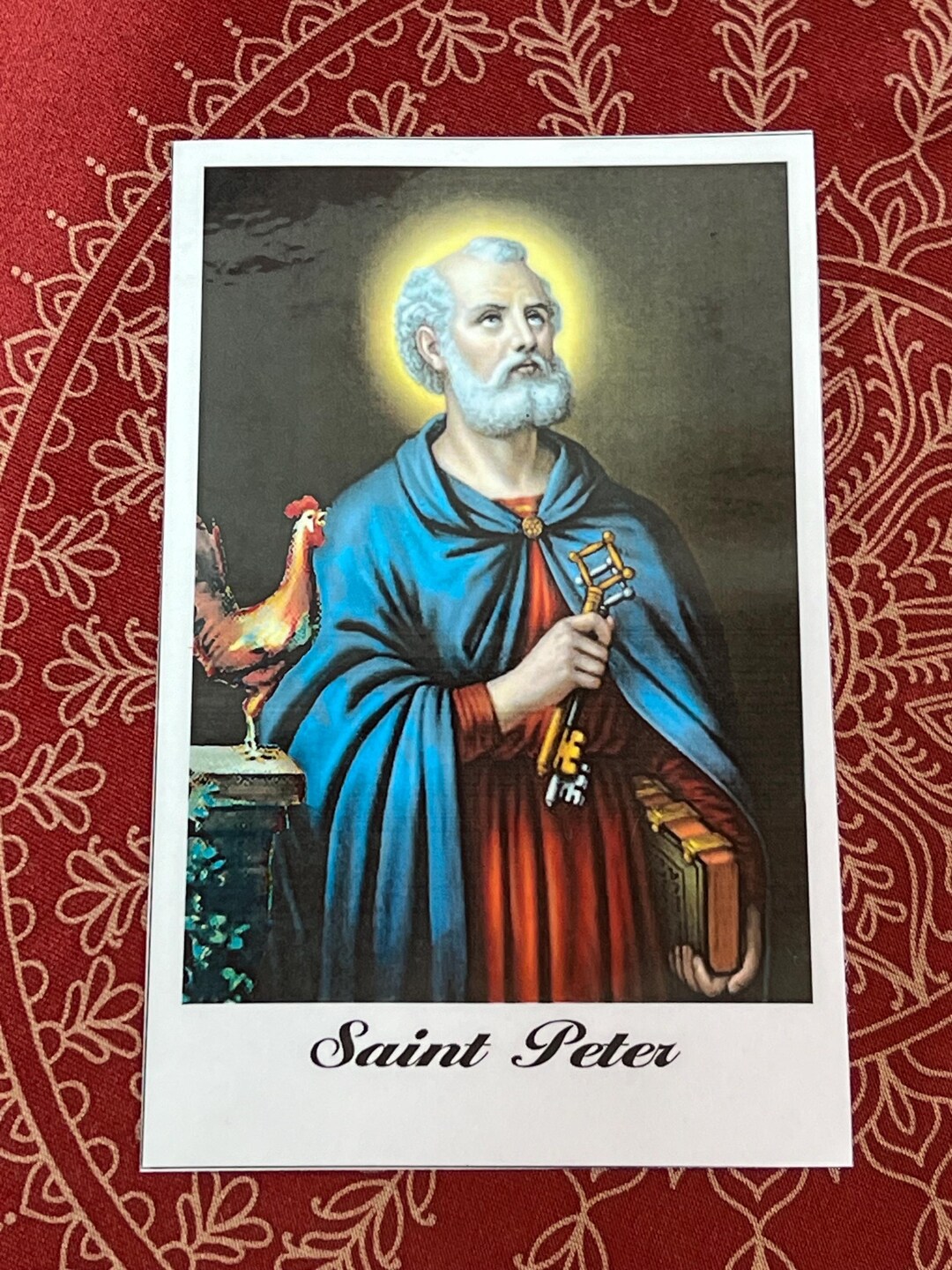 Saint Peter Prayer Card 4x6 English - Etsy
